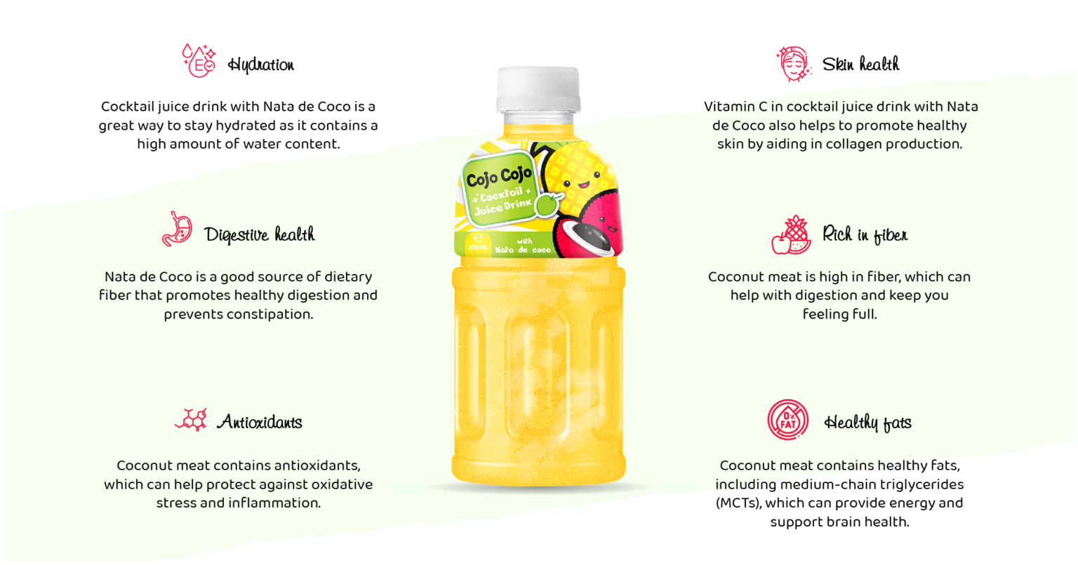Cojo Cojo Red Grape Juice with Nata de Coco - Ultimate Refreshment